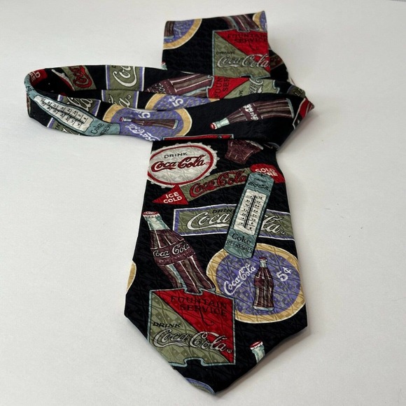 Coca Cola | Accessories | Coca Cola Neck Tie Retro Bottles Soda Pop ...